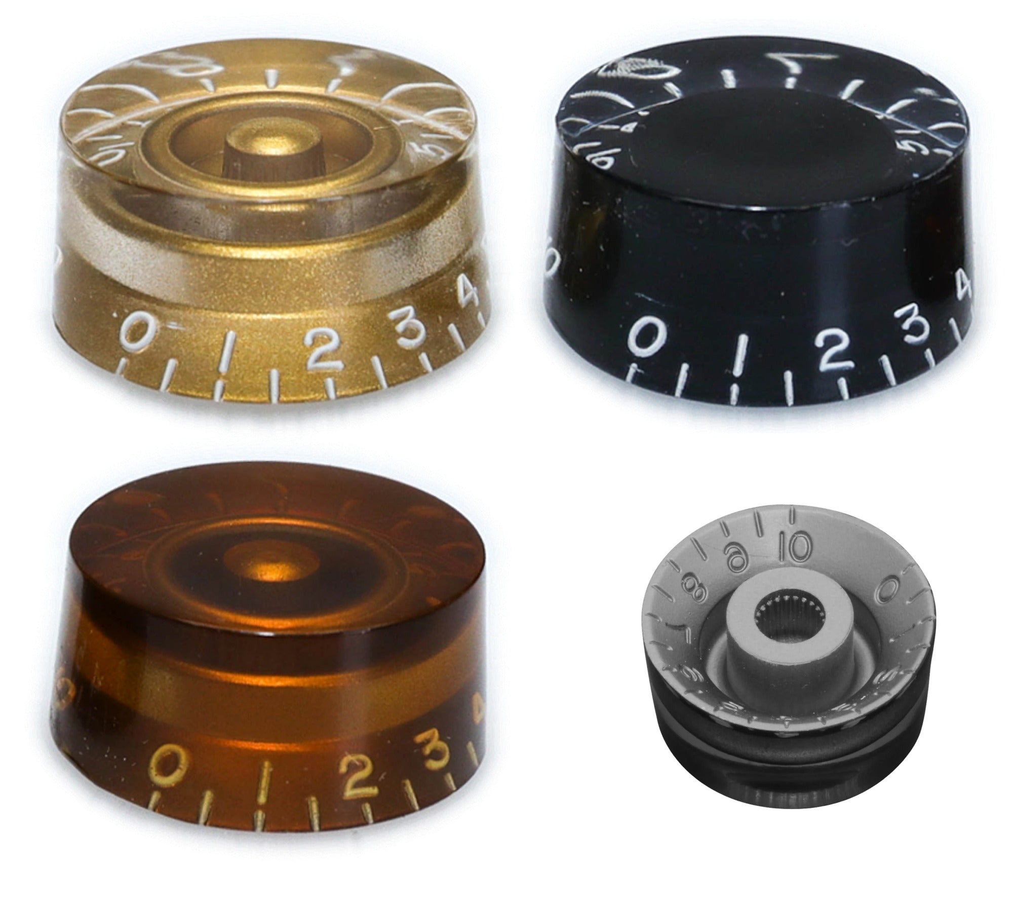 Embossed Speed Knob for Gibson-type Guitars, CTS 24-spline fine-knurle ...