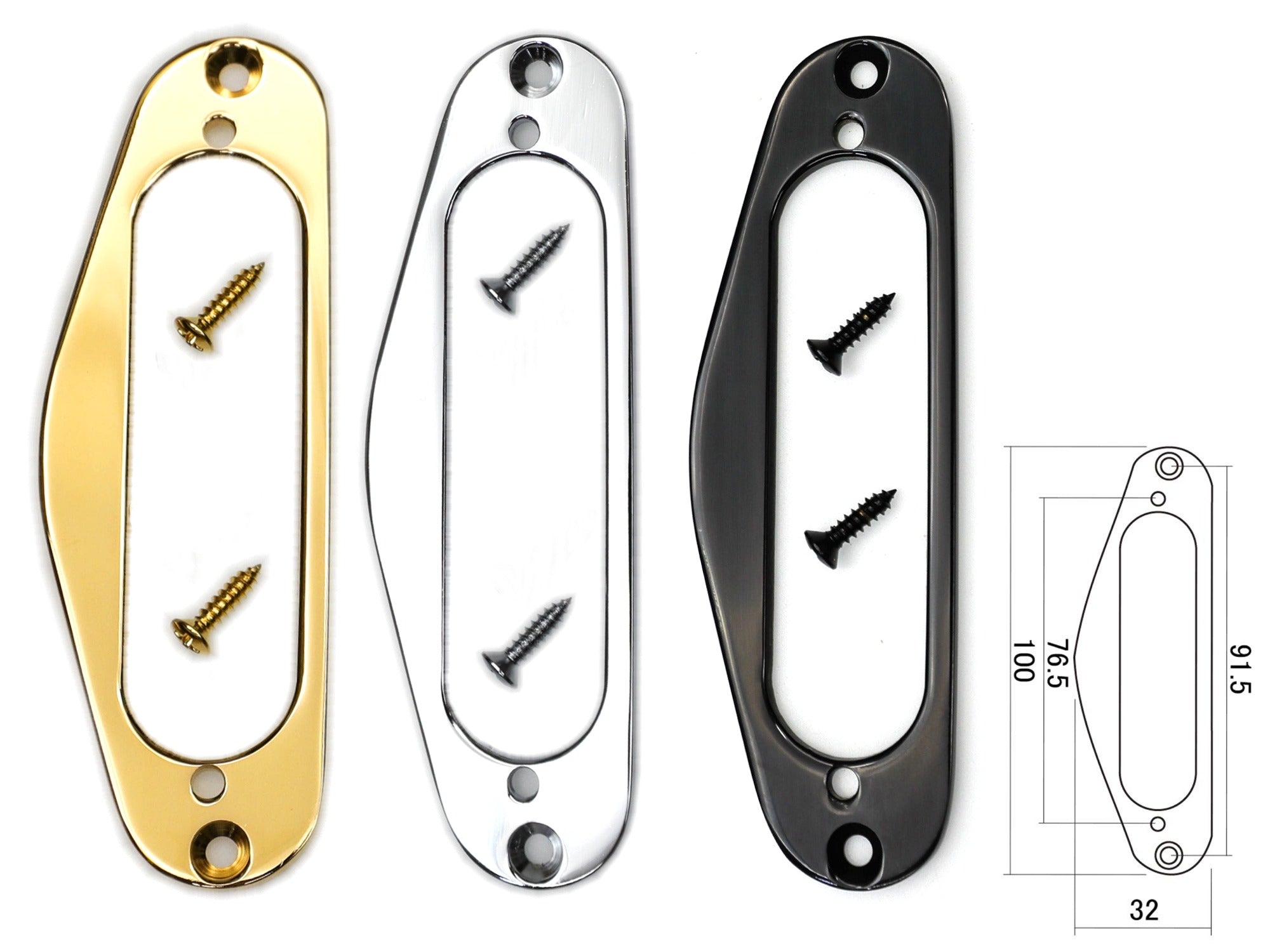 Mounting Ring for Single Coil Strat Pickup (choose finish) – EdCo Fine ...